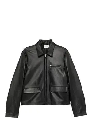 SECOND / LAYER Solo Leather Jacket - Black