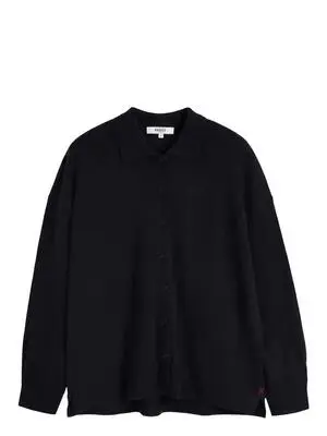 Chinti & Parker CHINTI & PARKER Fine Knit Collared Cardigan Blue