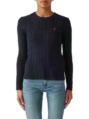 Polo Ralph Lauren Cable-knit Cotton Crewneck Sweater - Blue