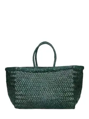 Dragon Diffusion DRAGON DIFFUSION Woven Leather Tote Bag Green