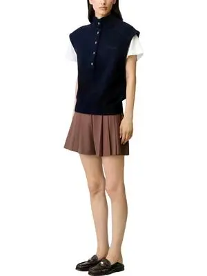 Claudie Pierlot Sleeveless Wool Jumper - Blue