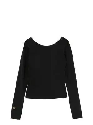 MACRON Scoop Back Blouse - Black
