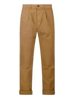 MASON'S Mason's Pleated Detail Turn-Up Trousers