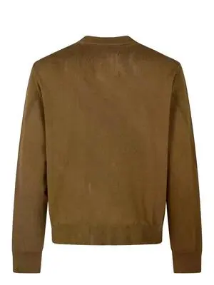 Givenchy Intarsia Logo Crew Neck Sweater - Brown