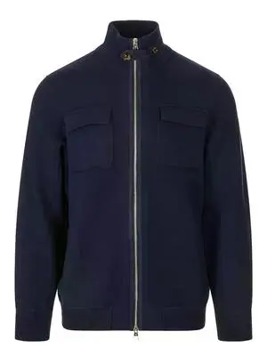 MONTECORE Zip-up High-neck Sweater - Blue