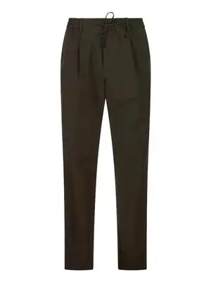 MONTECORE Pleated Drawstring Trousers Brown