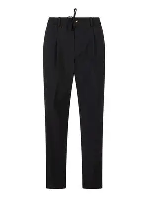 MONTECORE Montecore Drawstring Pleated Trousers Black