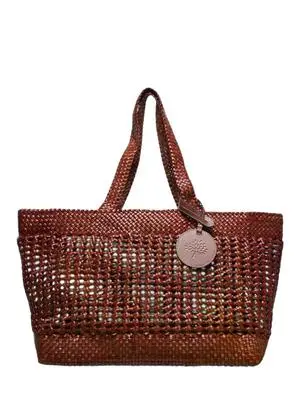 MULBERRY MULBERRY Large Logo Patch Woven Tote Bag
