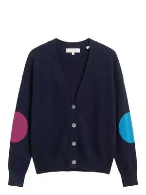 Chinti & Parker Elbow Patch Cardigan - Blue