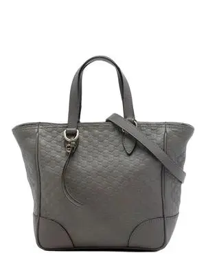 Gucci Small Microssima Bree Satchel - Grey