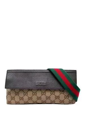 Gucci Gg Canvas Web Crossbody Bag - Neutrals