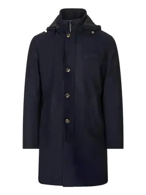 MONTECORE Montecore Hooded Button-Fastening Long Sleeve Coat