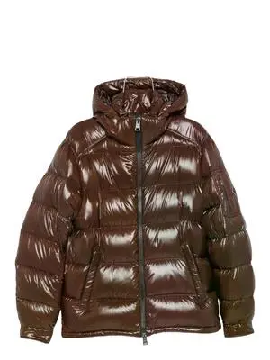 Herno Herno Hooded Quilted Jacket With Glossy Finish Brown