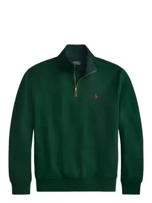 Polo Ralph Lauren Quarter-zip Sweater With Embroidered Logo - Green