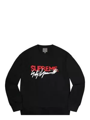 Supreme X Yohji Yamamoto Logo Print Sweater - Black