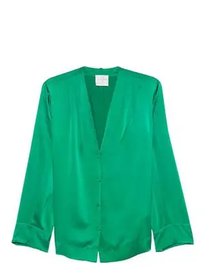 FORTE_FORTE Forte Forte V-Neck Satin Shirt