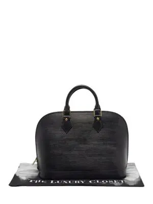 LOUIS VUITTON Louis Vuitton Epi Alma PM Tote Bag Black