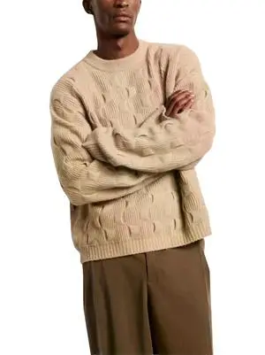 KIEFERMANN KIEFERMANN Textured Knit Crew Neck Sweater