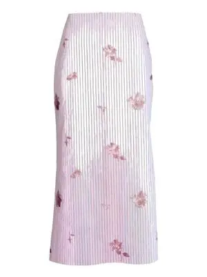 Silvia Tcherassi Atira Striped Midi Skirt - Pink