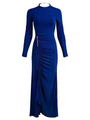 Silvia Tcherassi Mara Ruched Detail Midi Dress - Blue