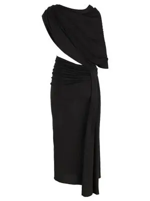 BALENCIAGA Balenciaga Draped Cut-out Midi Dress