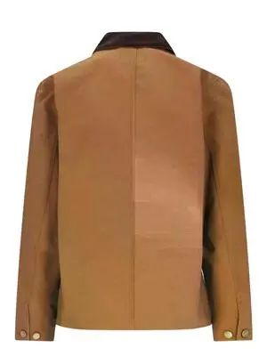 Carhartt Work In Progress Michigan Corduroy Collar Logo Patch Jacket - Brown