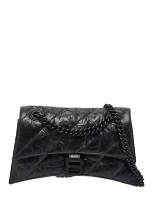 Balenciaga BALENCIAGA Crush Quilted Shoulder Bag Black