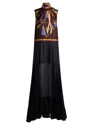Etro Long Silk Dress - Blue