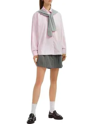 B+AB Vertical Stripe Button-up Shirt - Pink