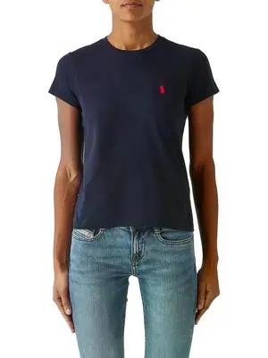 Polo Ralph Lauren Polo Ralph Lauren Logo Embroidered T-Shirt Blue
