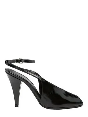 CHANTAL Leather Buckle-fastening High Heel Sandals - Black