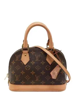 LOUIS VUITTON Monogram Alma Bb Tote Bag - Brown