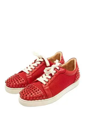 CHRISTIAN LOUBOUTIN Vieira Spiked Low-top Sneakers - Red
