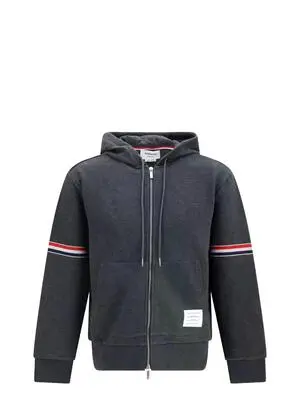 Thom Browne 4-bar Piqué Hoodie - Grey