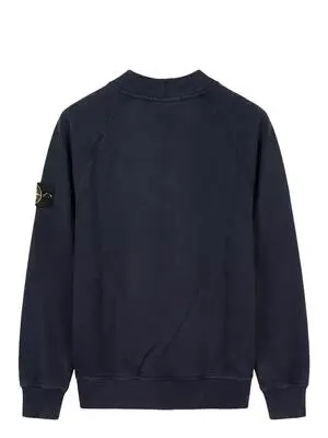 Stone Island Logo Patch Raglan Sleeve Sweater - Blue