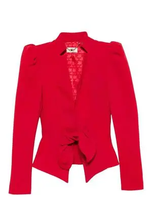 Elisabetta Franchi Bow Detail Blazer - Red