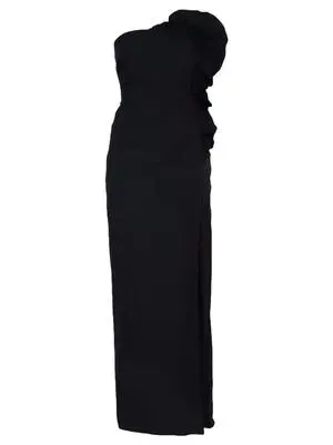 SIR. Siella Strapless Ruffled Maxi Dress - Black