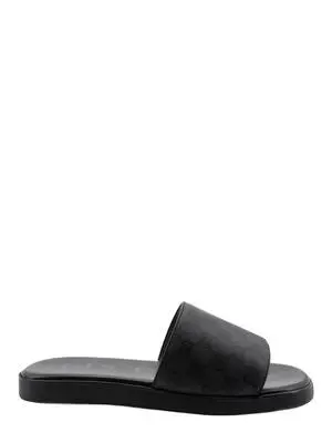 Gucci Gg Supreme Slip-on Sandals - Black
