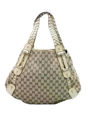 Gucci Gg Canvas Horsebit Pelham Shoulder Bag - Neutrals