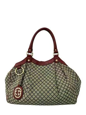 Gucci Medium Diamante Canvas Sukey Tote Bag - Neutrals