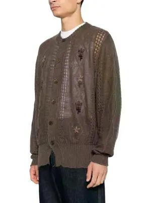 MAGLIANO Embroidered Cardigan - Brown