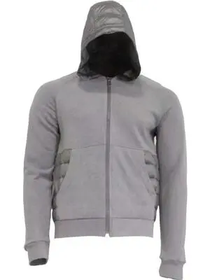 Moncler Quilted Accent Hoodie - Grey