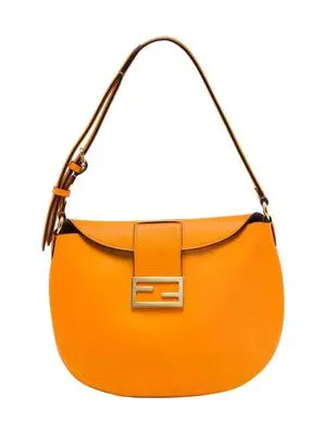 Fendi Small Leather Croissant Hobo Bag - Orange