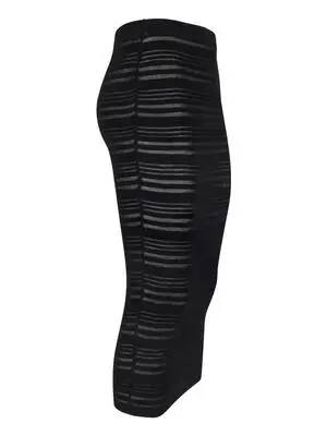ANDREĀDAMO Ribbed Knit Maxi Skirt - Black