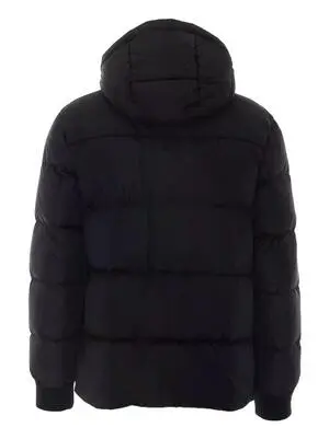 Add Quilted Hooded Jacket - Black