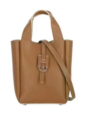 Hogan Mini Shopping Bag With H Pendant - Brown