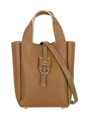 Hogan Mini Shopping Bag With H Pendant - Brown