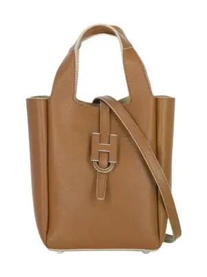 Hogan Mini Shopping Bag With H Pendant - Brown