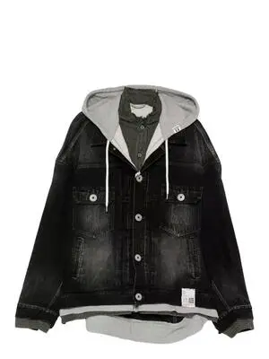 MIHARA YASUHIRO Maison MIHARA YASUHIRO Layered Denim Jacket With Hood