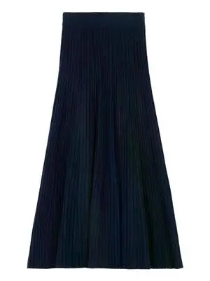 TOD'S Cashmere-blend Knit Midi Skirt - Blue